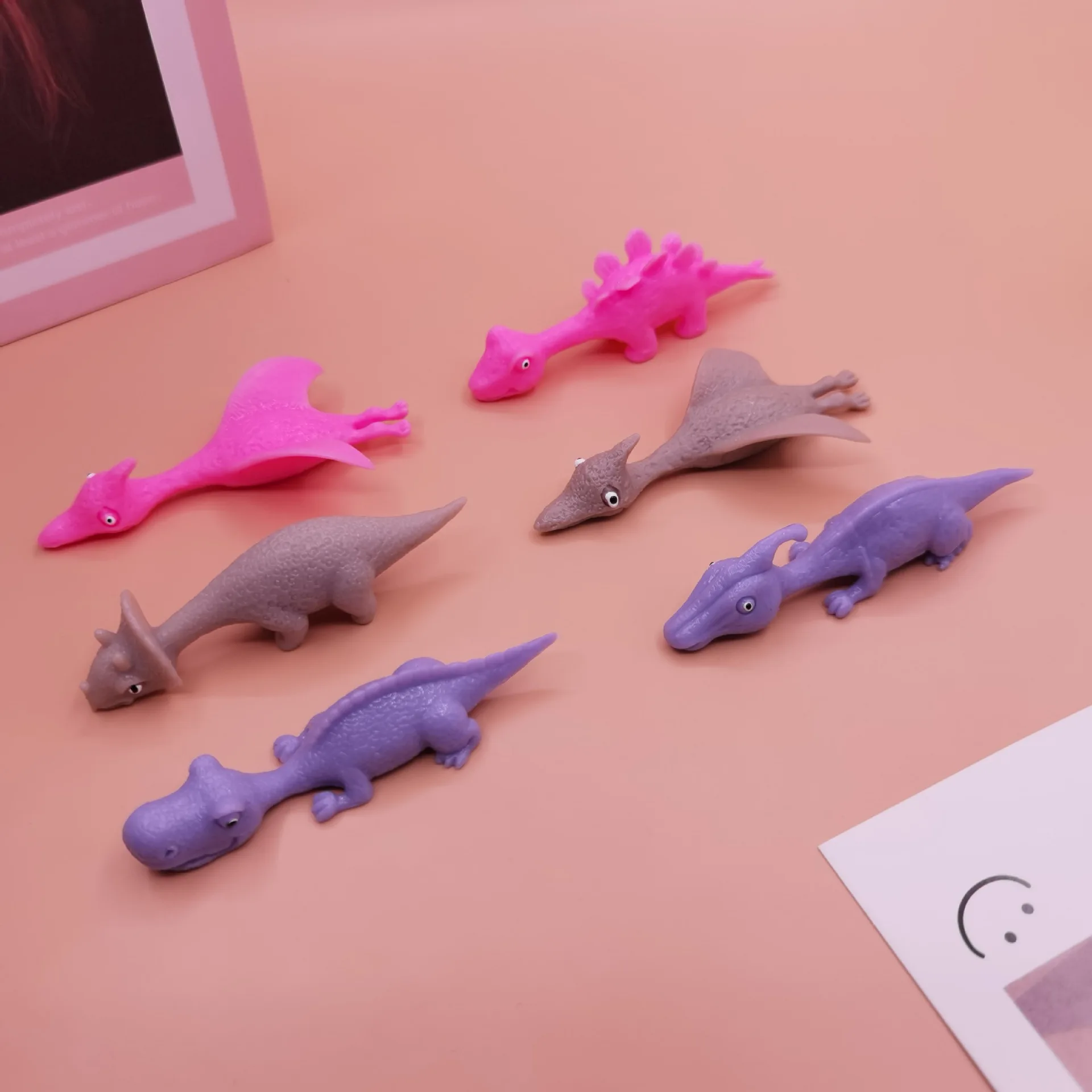 Mini Dinosaur -shaped Kawaii Decompression Squeeze Toy Animal Colorful ...