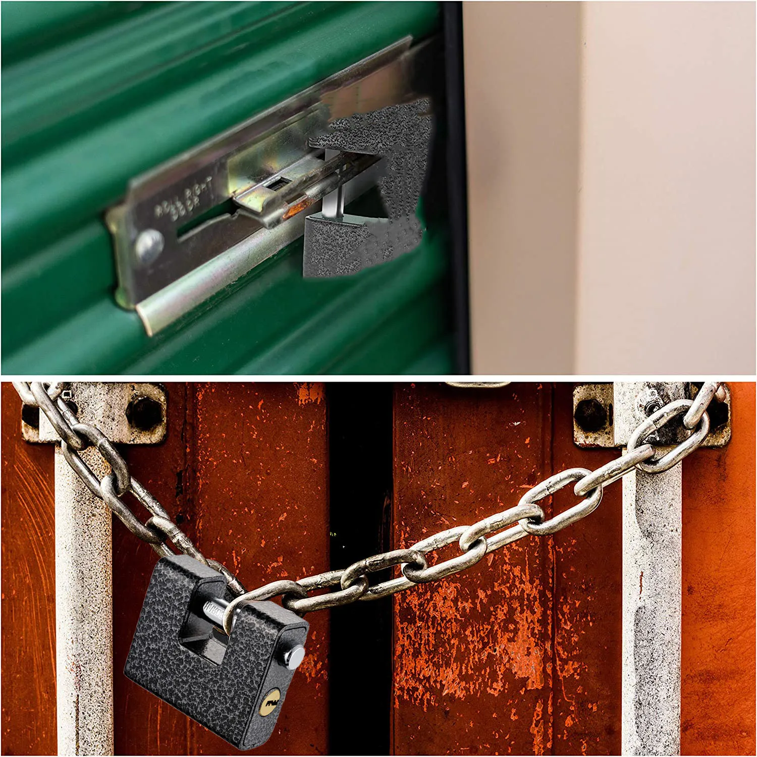 Rectangular Padlock Lock Armoured Steel Covered Iron Padlock Heavy Duty ...