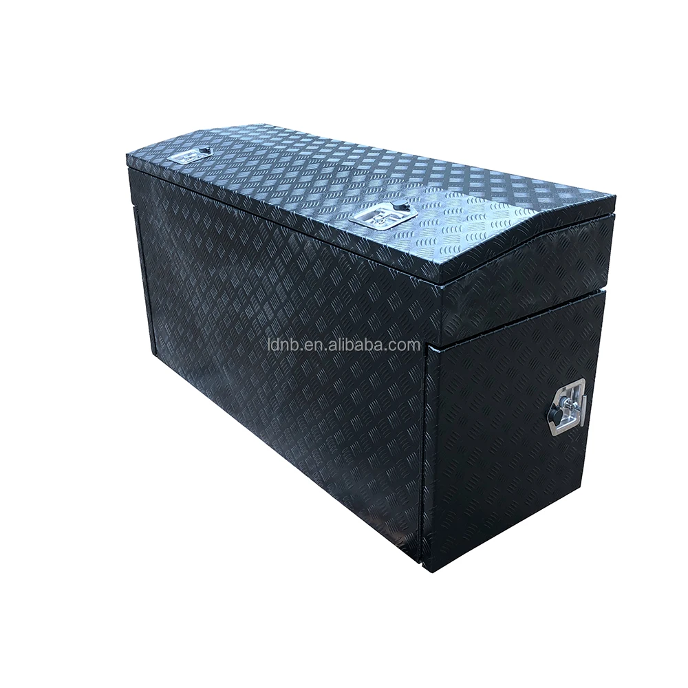 Black Aluminium Checker Ute Toolbox Webber Bbq & Fridge Slide Camper ...