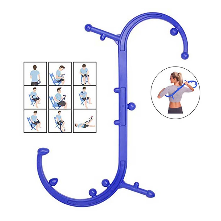 ABS Back Neck S Shaped Shoulder Self Massage Tool Back Hook Massager ...