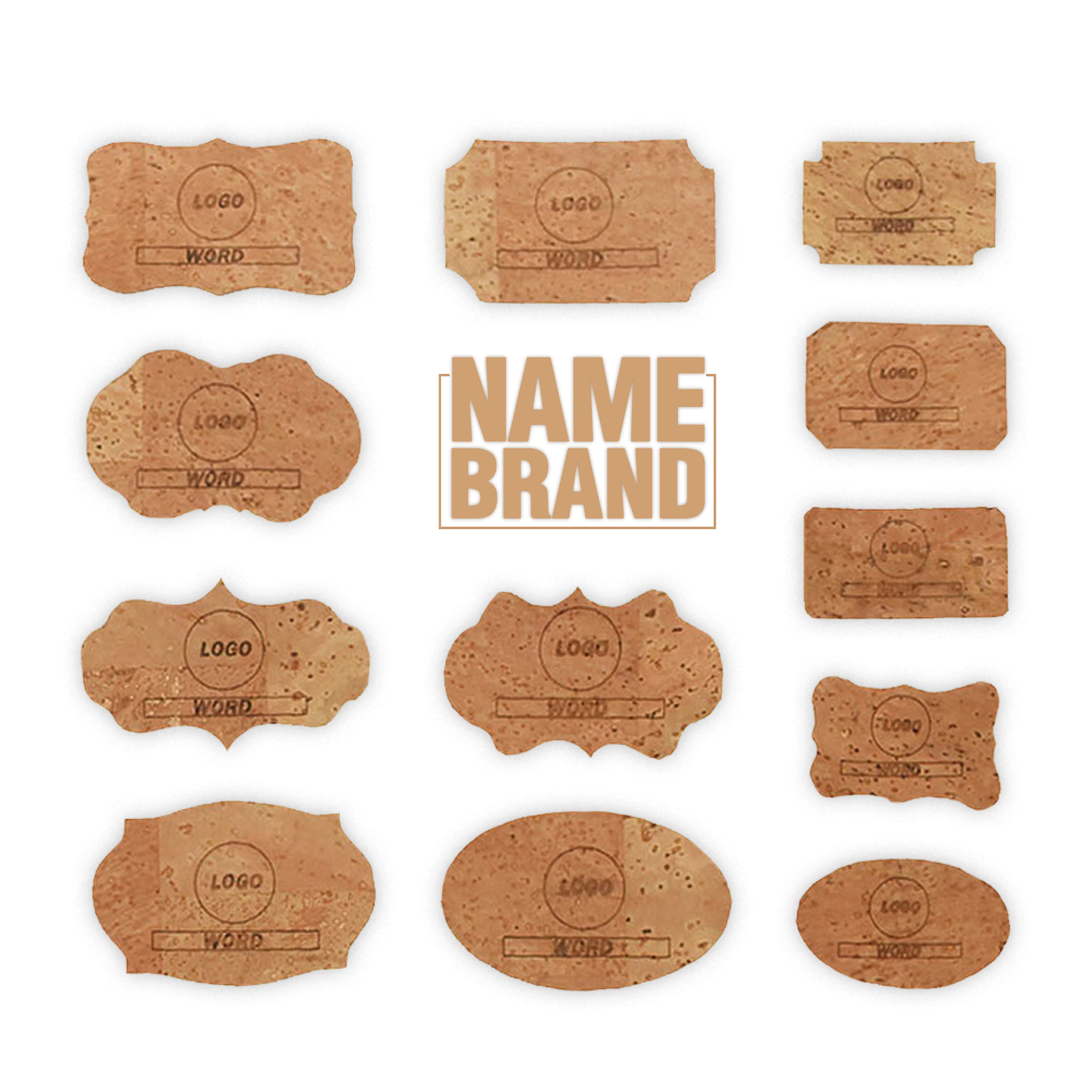 Cork Labels Multiple Shapes Bottle Labels Waterproof Natural Cork ...