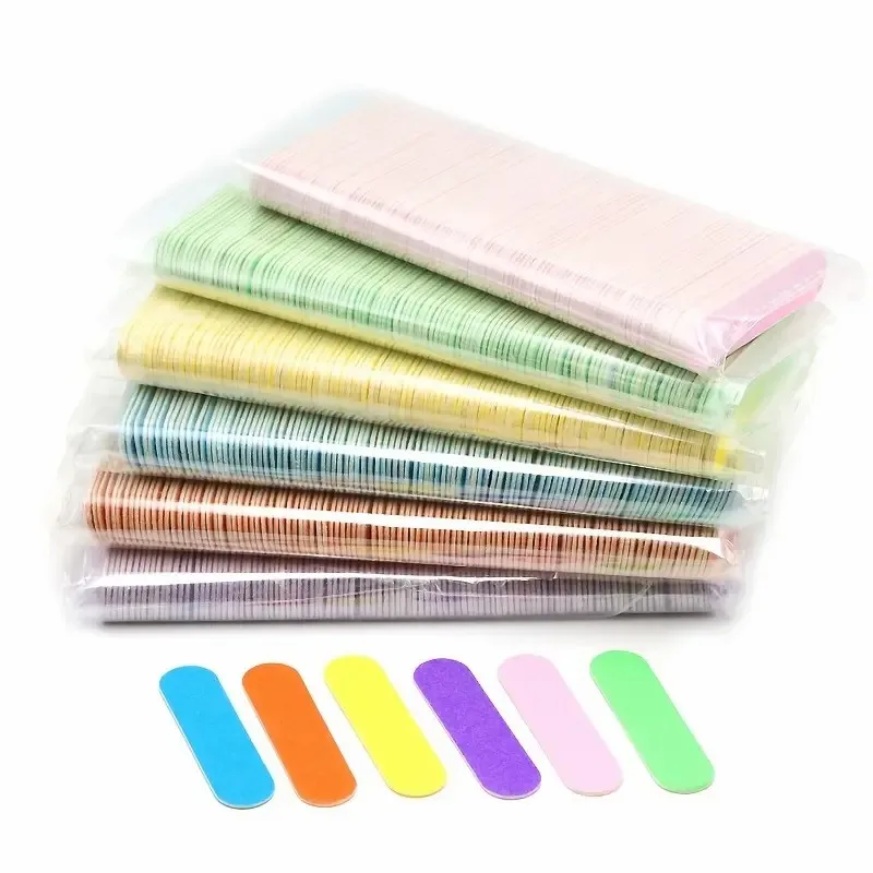 Disposable Wood Nail File Double Side Sandpaper Nail Files Thin Wood ...