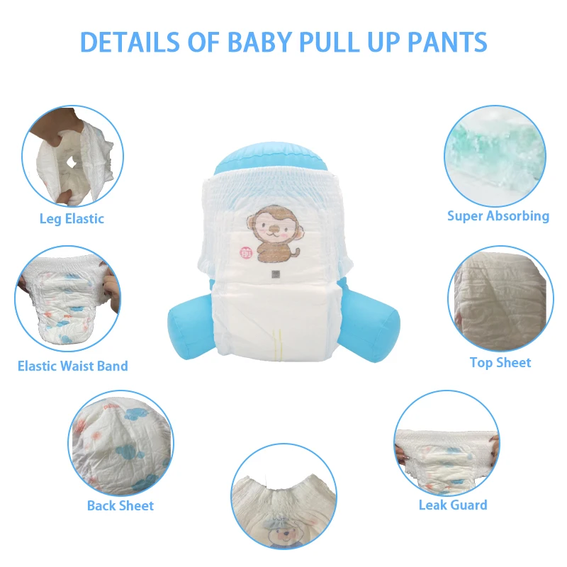High Quality Pampering Soft Disposable Diaper Factory Baby Pull Up ...