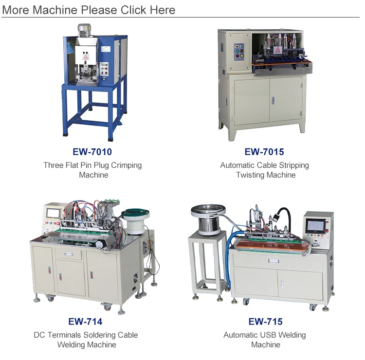 EW-7010 Semi-automatic Type G Plug Inert Crimping Machine Power Cord ...