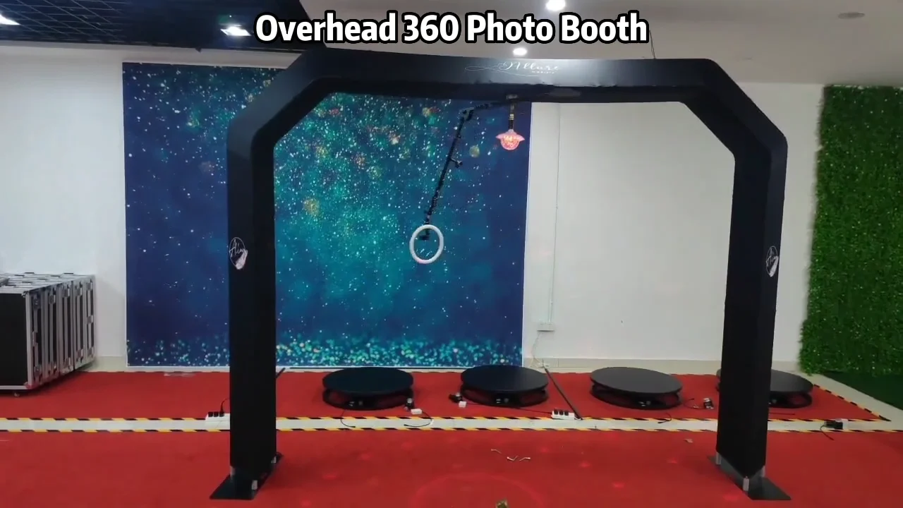 High Quality Overhead 360 Photo Booth With Disco Light Top 360 Spinner ...