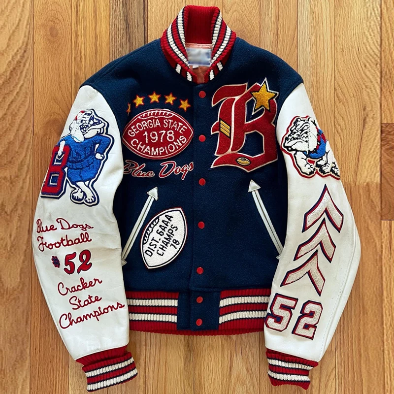 Wholesale Blank Varsity Jackets Custom Embroidered / Print Logo Pu ...