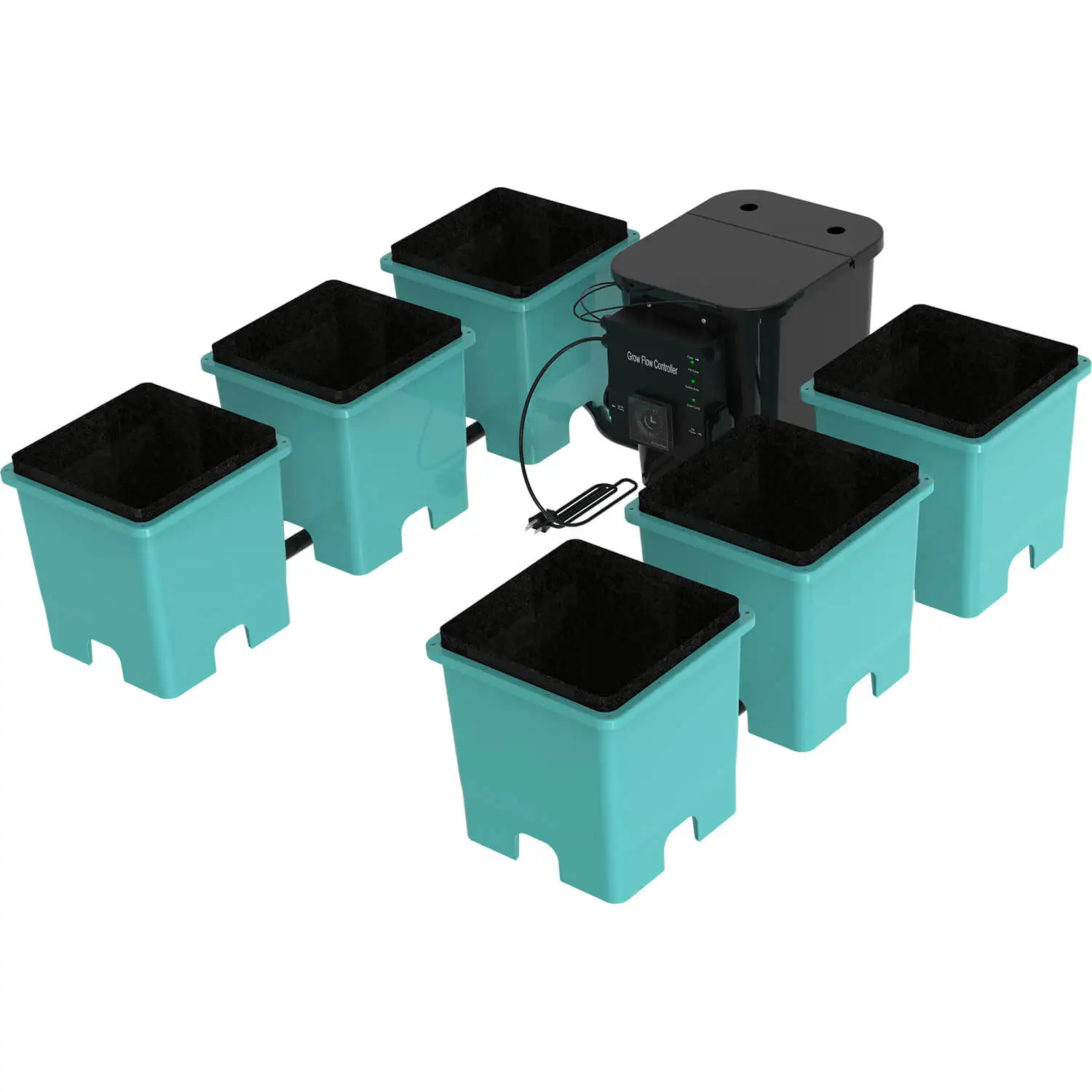 6 bucket DWC recirculating Hydroponic system EBB indoor growing system ...