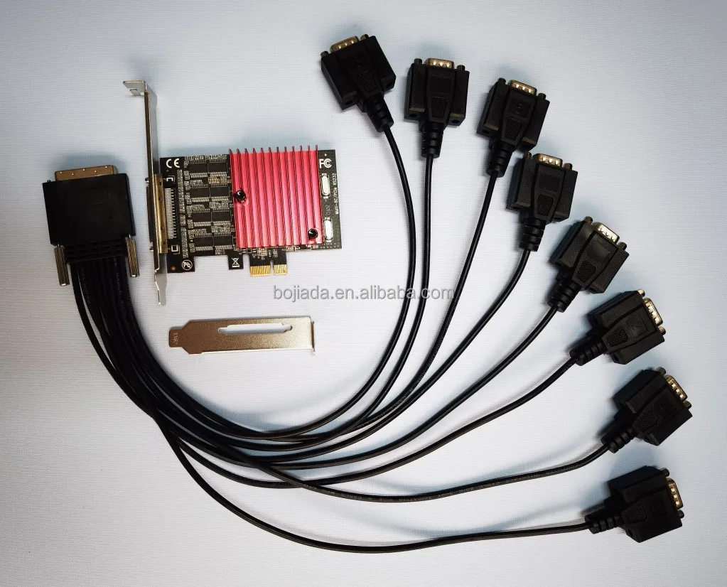 Wholesale 8 X RS232 DB9 Serial Port to PCI-E Expansion Card