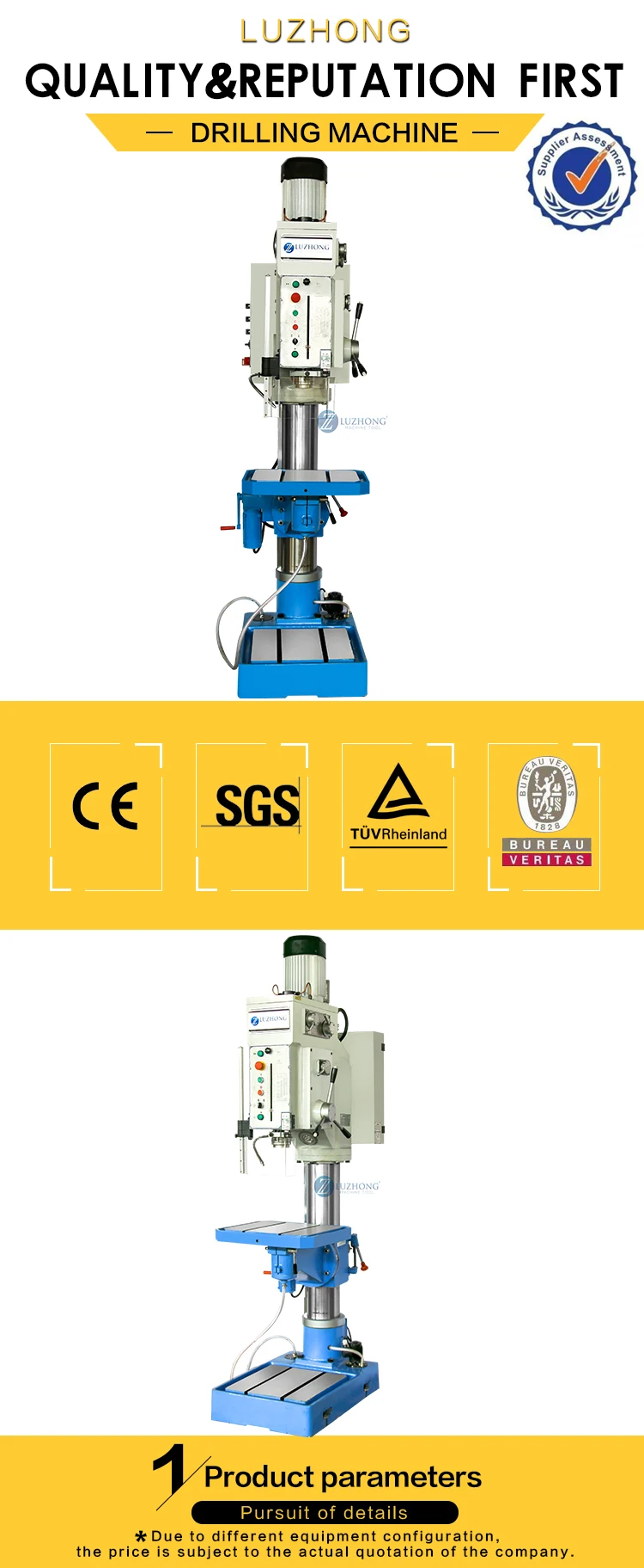 Z5032/Z5040/Z5045 Auto Feed Column Vertical Drilling Machine with Gear ...