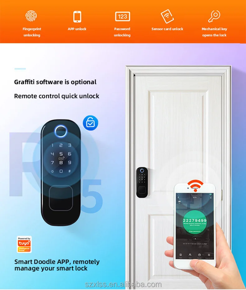 Mzd High Quality Tuya Ttlock App Digital Ovo Smart Lock Wholesale Smart ...