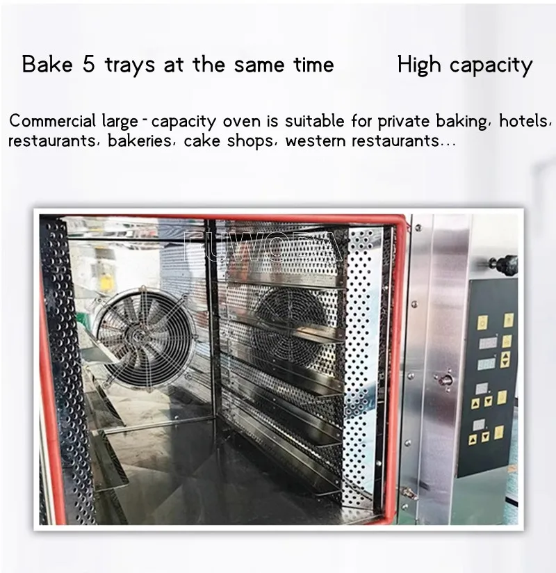 5 Tray Convection Bakery Oven / French Bread Making Machine /commercial ...