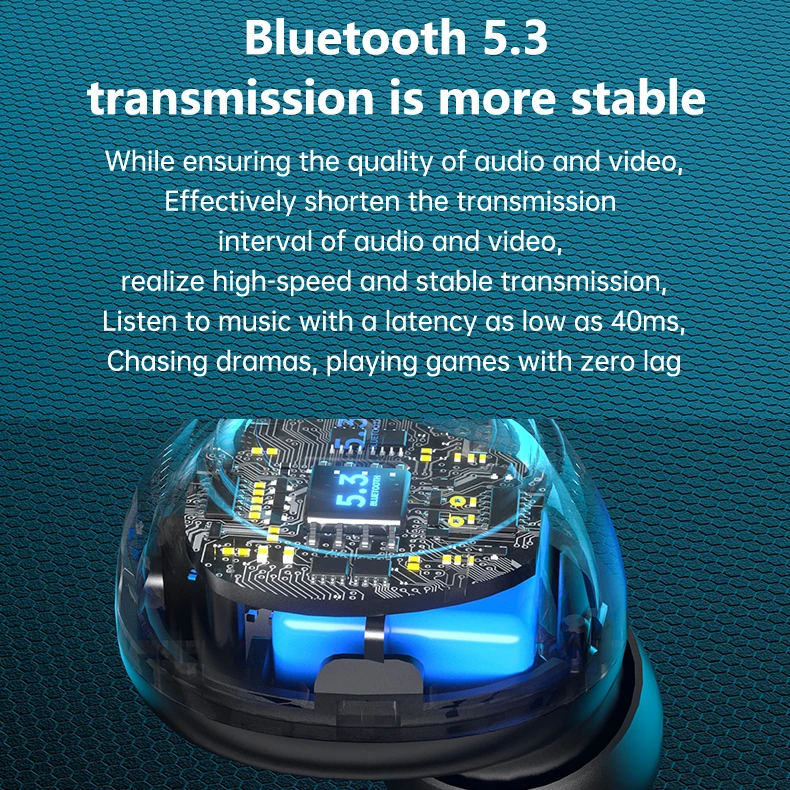 Dx-01 Gaming Tws Earbuds Breathing Light Earphone Wireless Bass Stereo ...