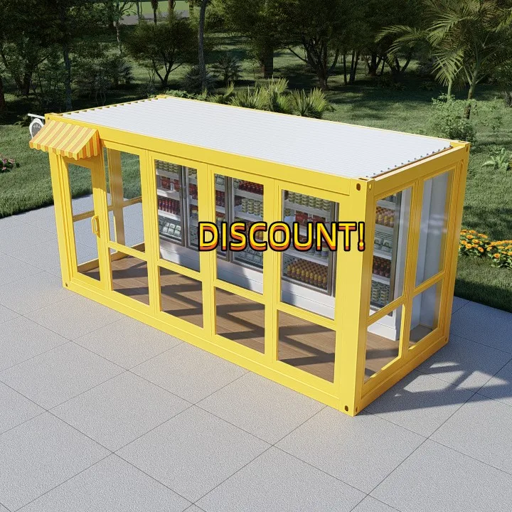 40ft Luxury Modern New Flat Pack Prefabricated Container Frame Shopping ...