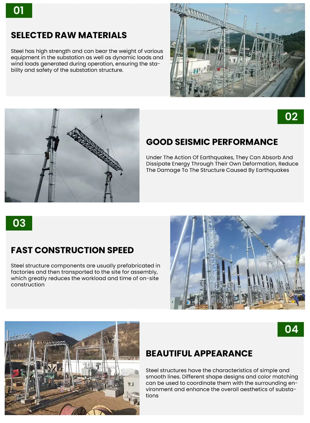 Galvanized Tubular Steel Structure for Substation Telecommunication ...