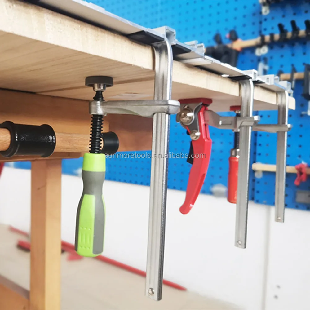 Heavy Duty Guide Rail Lever Clamp Woodworking Bar Clips Track Saw Guide ...