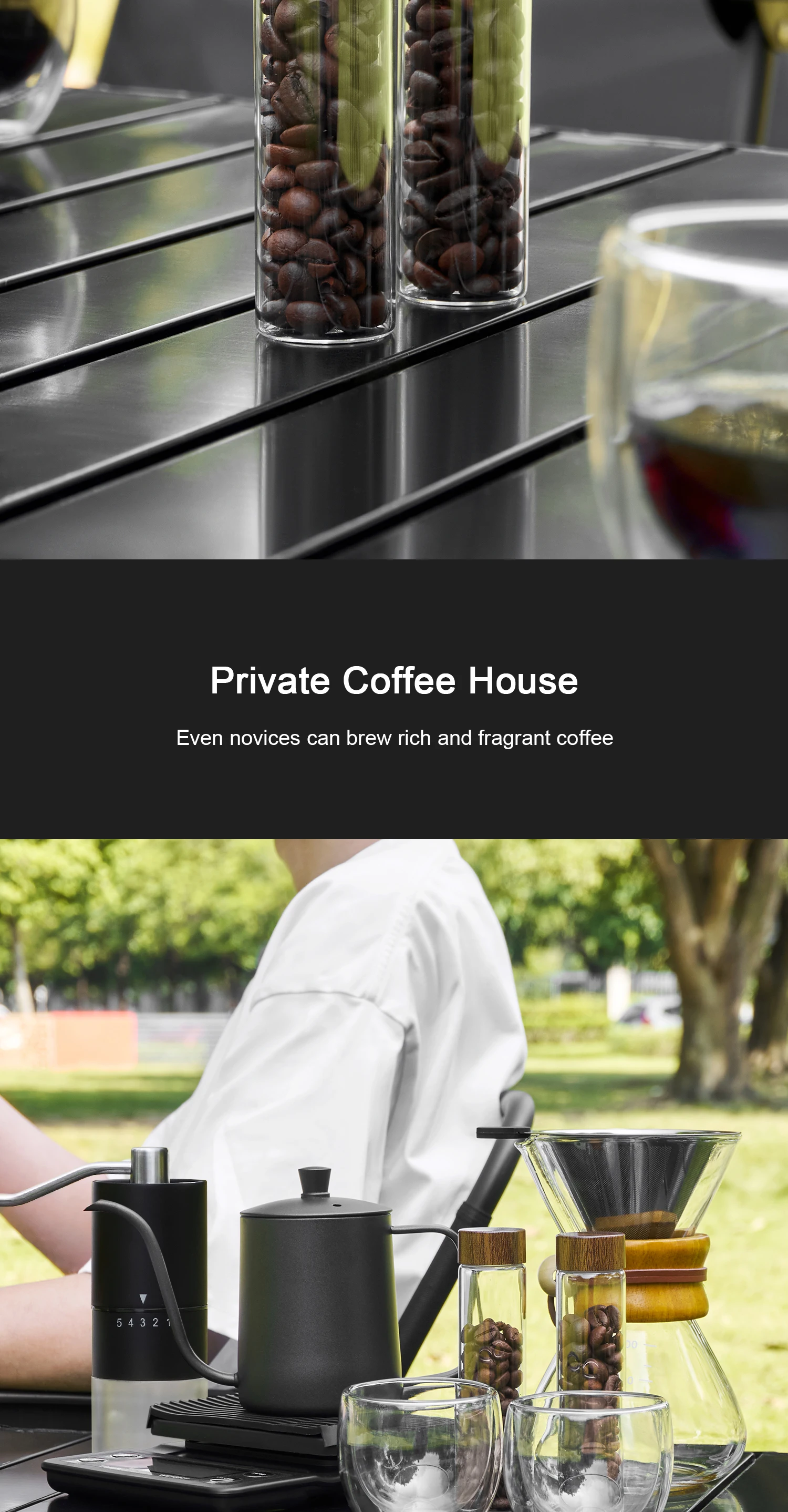 Arabic Coffee Kit - Premium Travel Case with Pour over Kettle