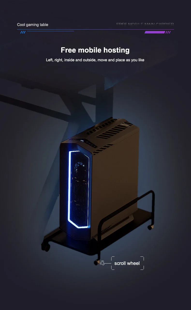 RGB PC Gaming Desk - Professional Gaming Office Lighting