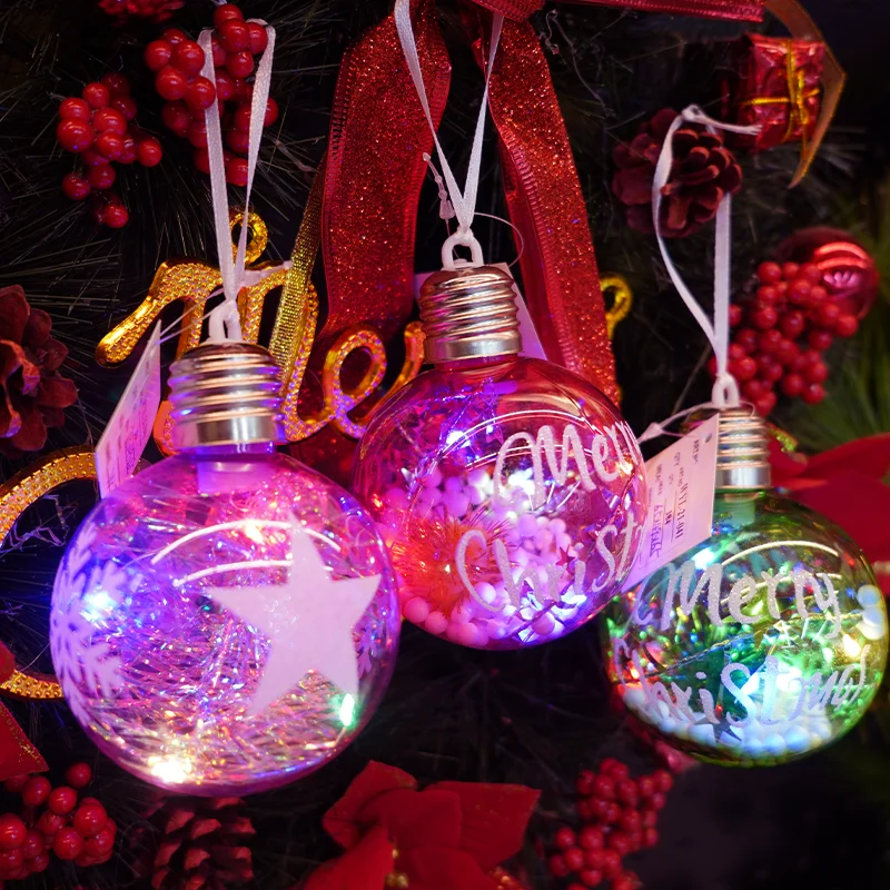 Wholesale Bolas De Navidad 8cm Painted Battery Operated Christmas ...