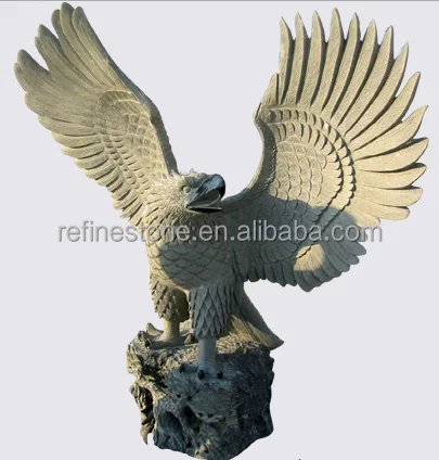 Garden Large Outdoor Natural Granite Stone Eagle Statue