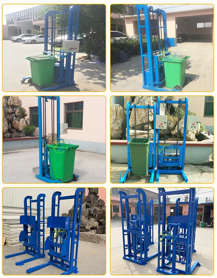 Motorized Waste Bin Elevator Food Waste Disposer Trash Can Lift Machine ...
