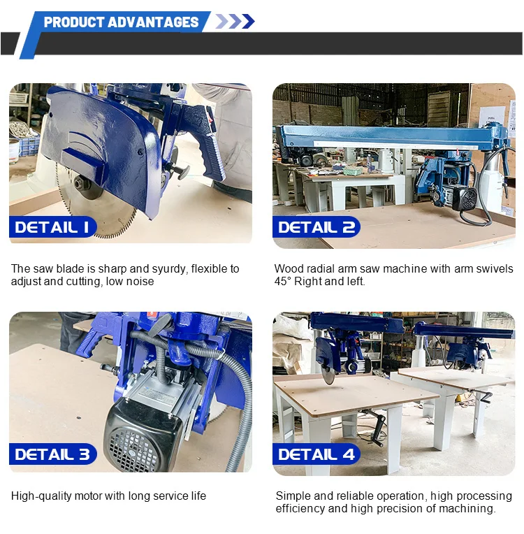 KINGISO Wood Cutting Machine Radial Arm Saw for Furniture Woodworking ...