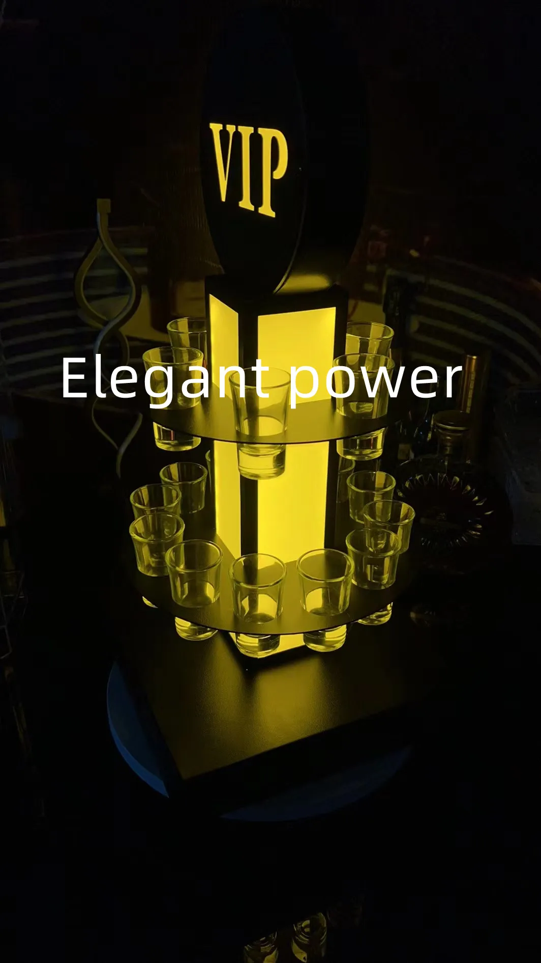 New Coming! Led Lighted Acrylic Rotating Shot Glass Flight Tray ...