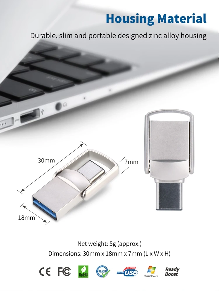 Wholesale 2 in 1 Mini OTG Usb Flash Drive Pen 8Gb 16Gb 32Gb 64Gb 128Gb 256Gb Type C 3.0 OTG Pen ...