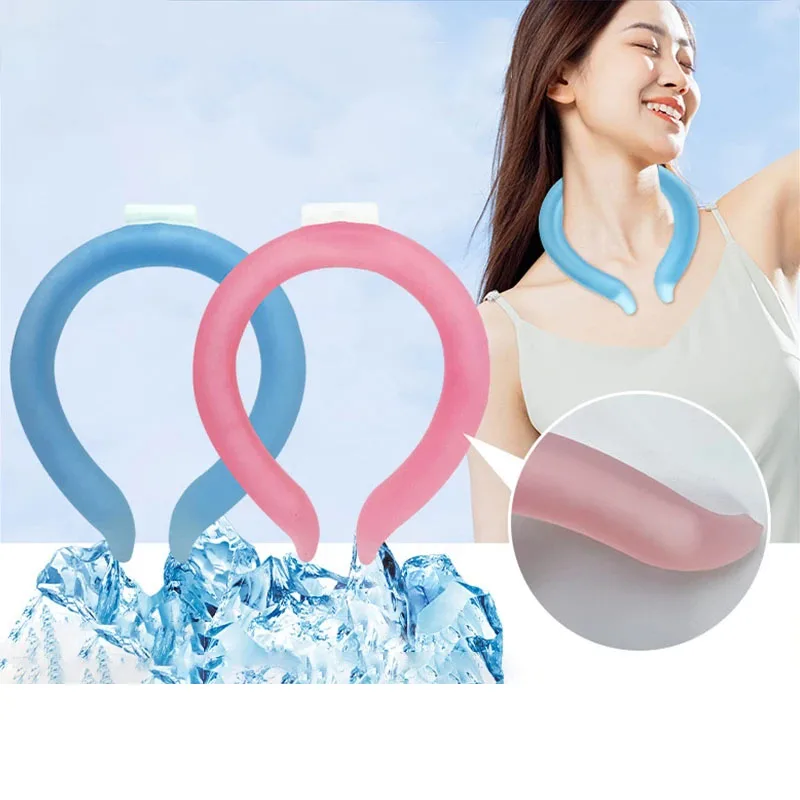New Icy Cooling Neck Ring Outdoor Camping Hiking Cooling Wrap Scarf Ice ...