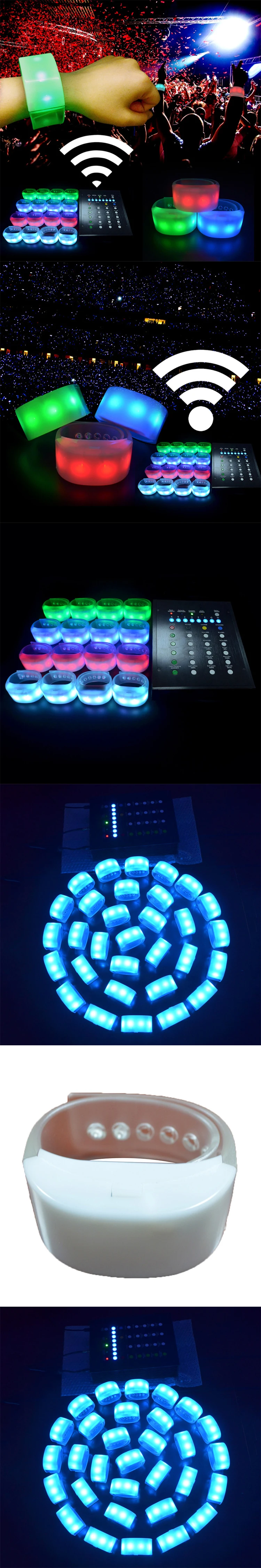 Factory Rfid Dmx Remote Controlled Led Glow Intelligent Bracelets ...