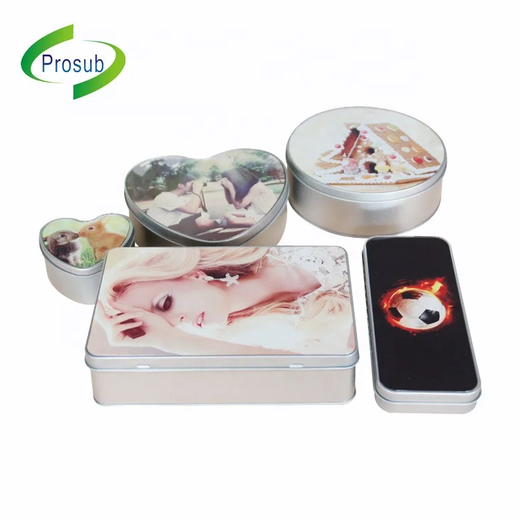 Prosub Customized Blank Sublimation Tin Box - Heart Shape