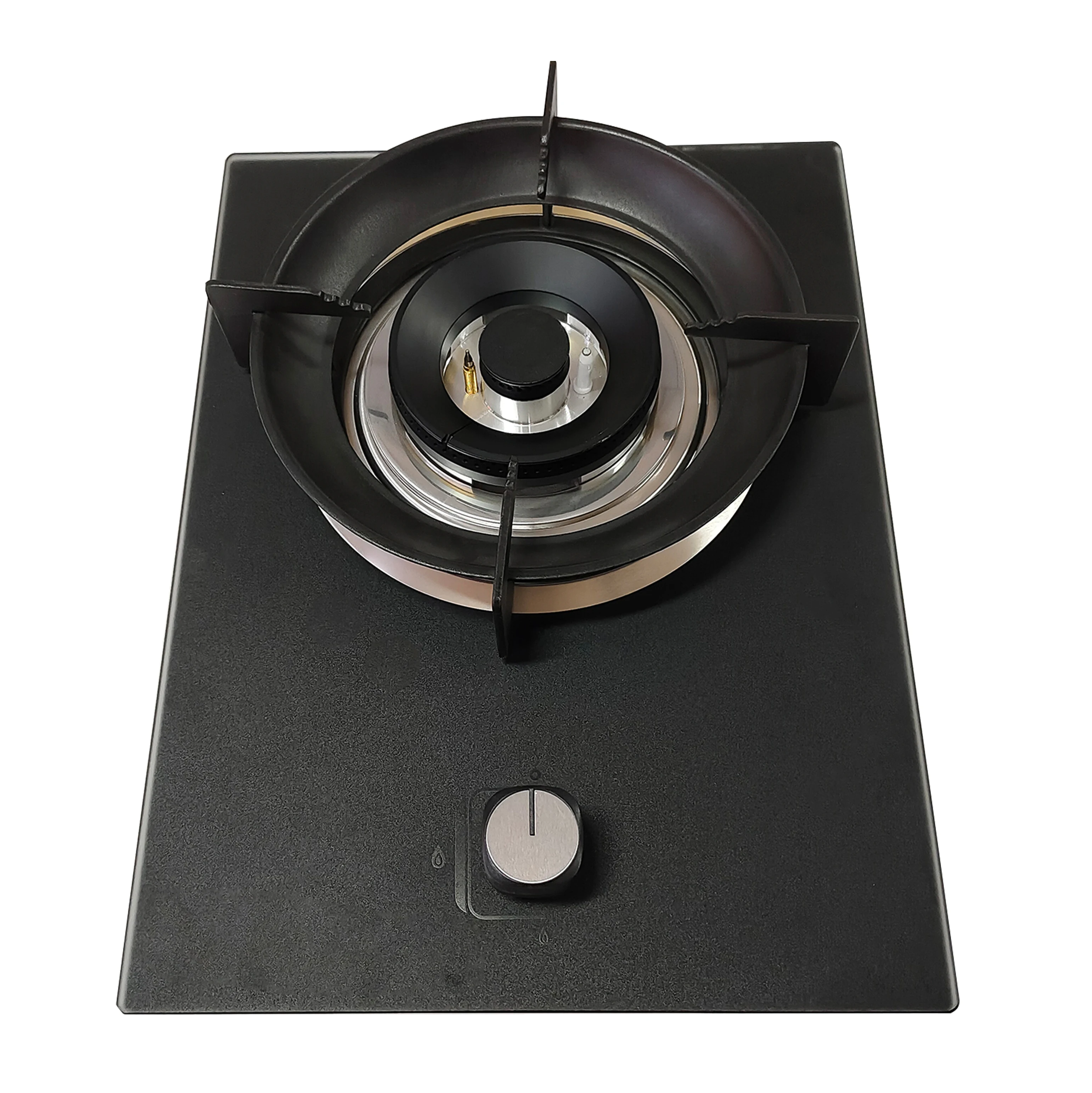 Single Burner Build-in Gas Hob Cookertop Stove With Black Frosted Glass ...