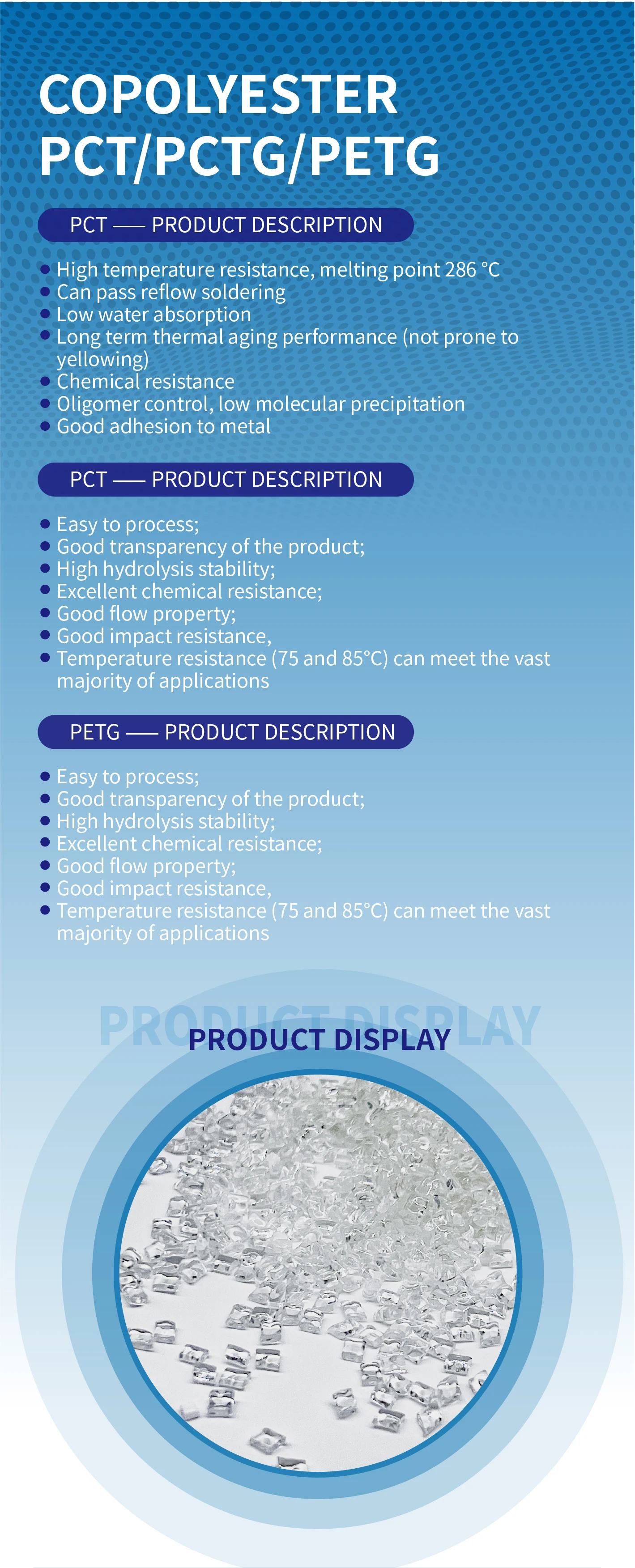 Plastic Raw Material Virgin Resin Bulk Petg Pctg Terephthalate Granules ...