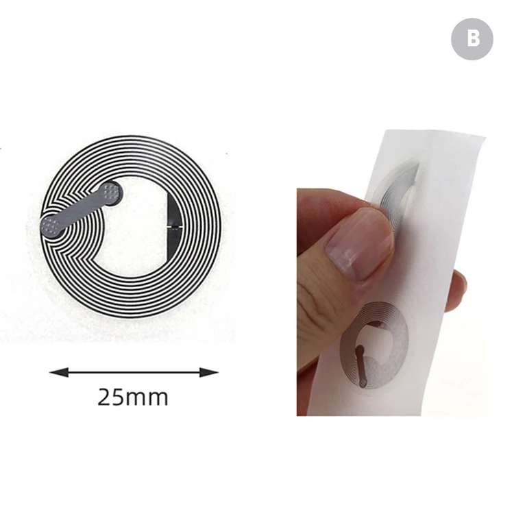 Iso14443a Programmable Blank Printable Nfc Sticker 13.26mhz Coated ...