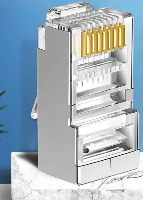 Zxx Rj45 Connector Perforated Through-hole Network Crystal Head 8p8c ...