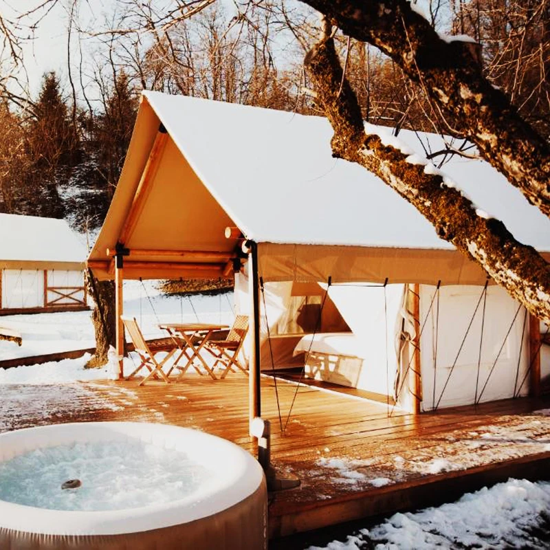 Luxury Hotel Prefab Tiny Glamping Home Tent with Bathroom
