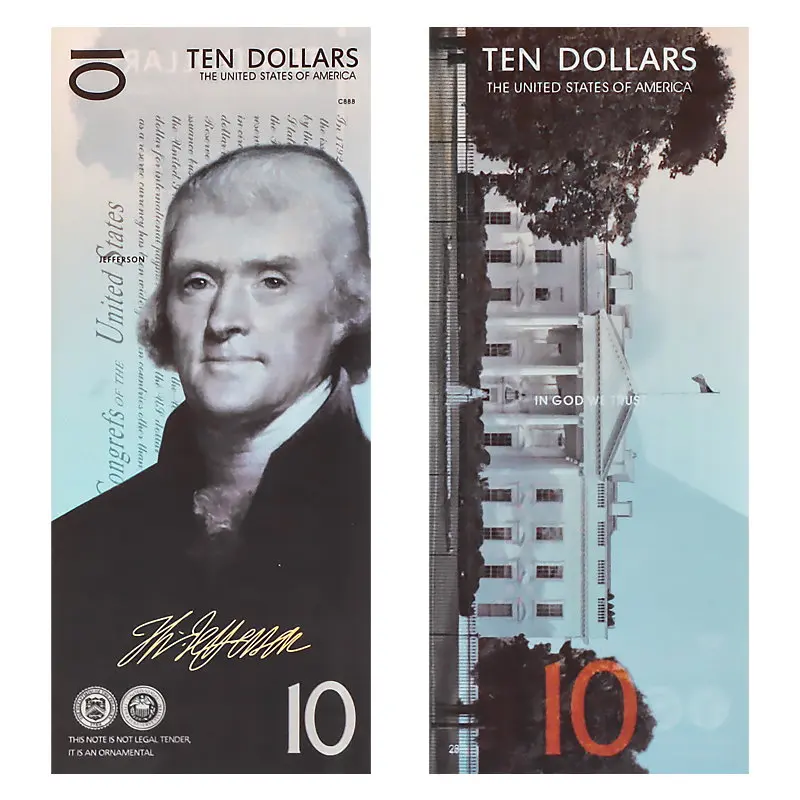 Custom US Faker Paper Banknotes - Gold Banknote Dollars