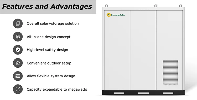 20ft 40ft Container Bess 200kwh 1MWH 2MWH Power Station Lithium Battery ...