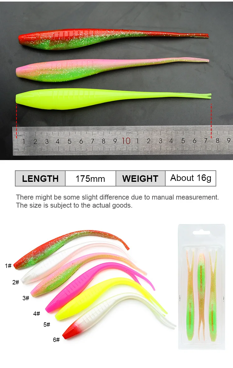Oem Soft Fishing Lure Easy Shiner Soft Bait 175mm 16g Shinning Inside ...