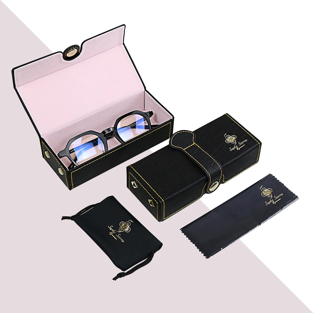 Hot Selling Custom Logo Sunglass Box Storage Case Black Sunglasses Case ...