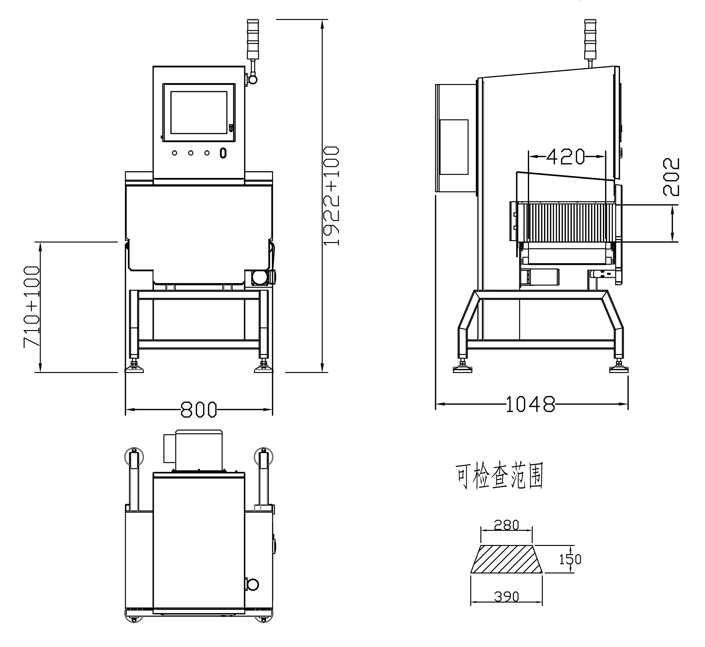 Metal X-ray Foreign Object Detector Inspection Machine for Chicken ...