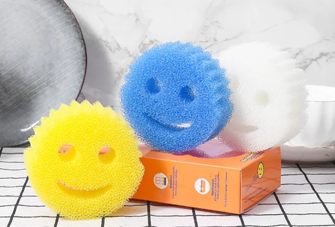 Creativity Miracle Sponge Happy Face Sponge Eco Scrub Scourer Smiling ...