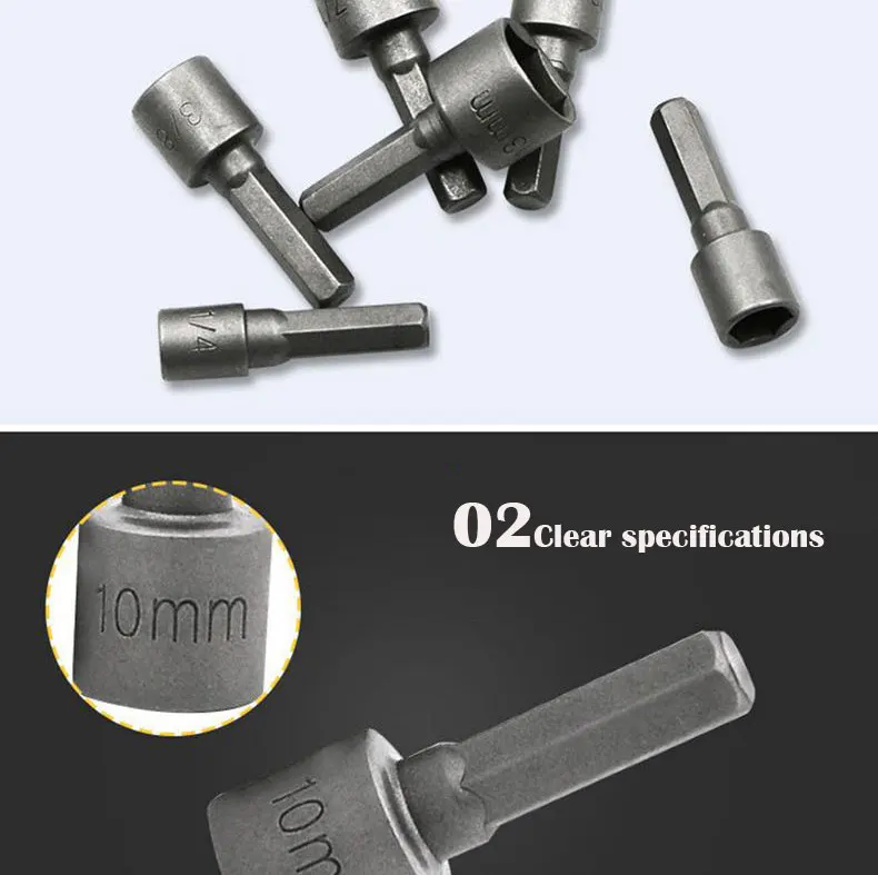 Metric Combination Socket Strip With Hexagonal Electric Wrench 5-13mm ...