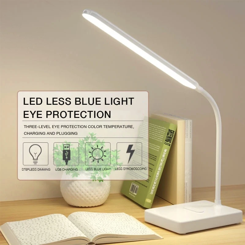 Smart Home LED Reading Desk Lamp Portable Desk Lamp USB Charging Table ...