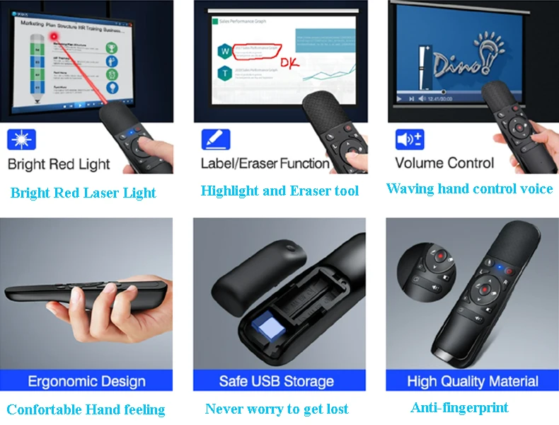 Ppt Presenter Presentation Laser Pointer Air Fly Mouse Powerpoint ...