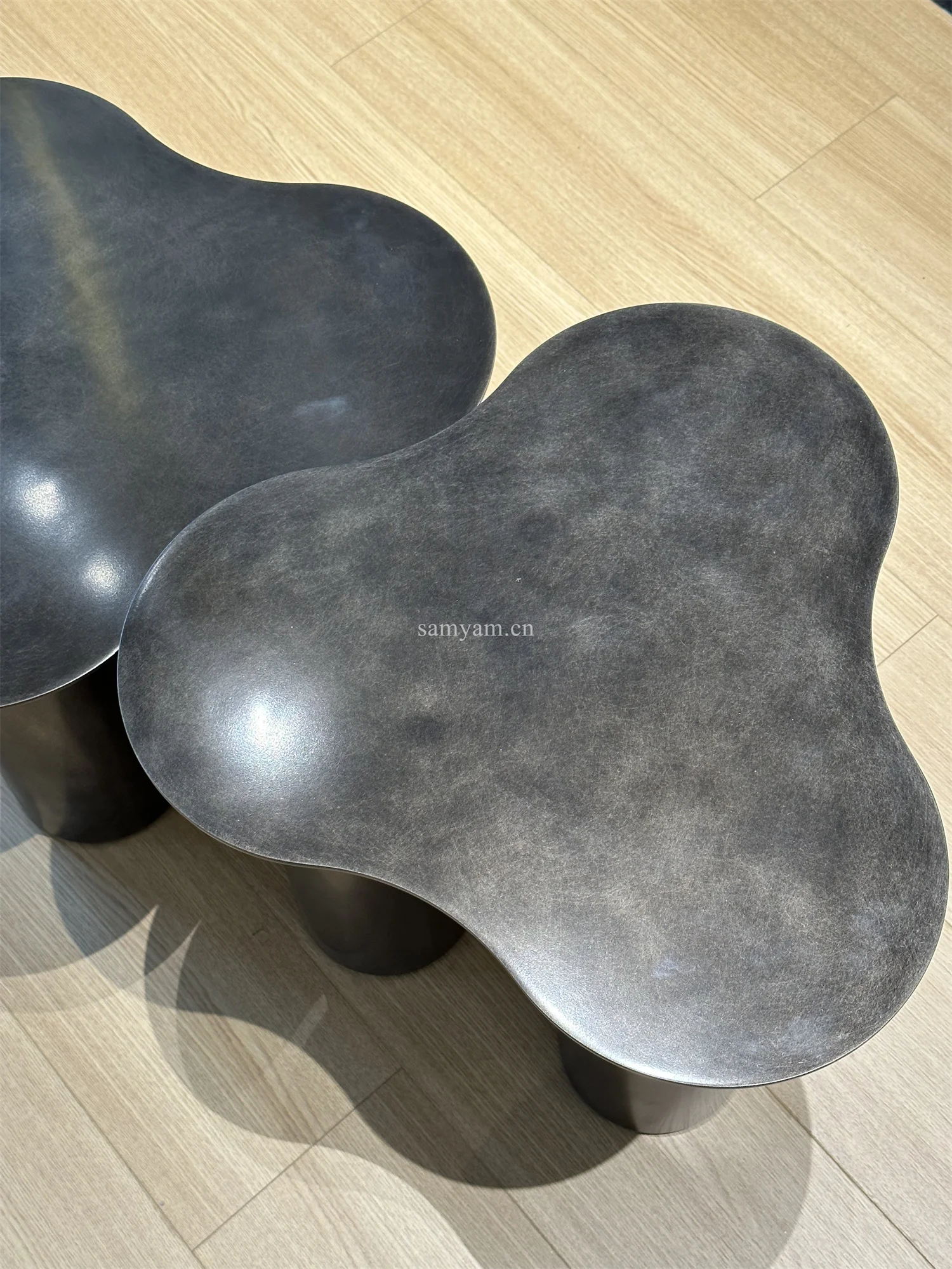 New Design Italian Style Metal Coffee Side Table Irregular Shape Coffee ...
