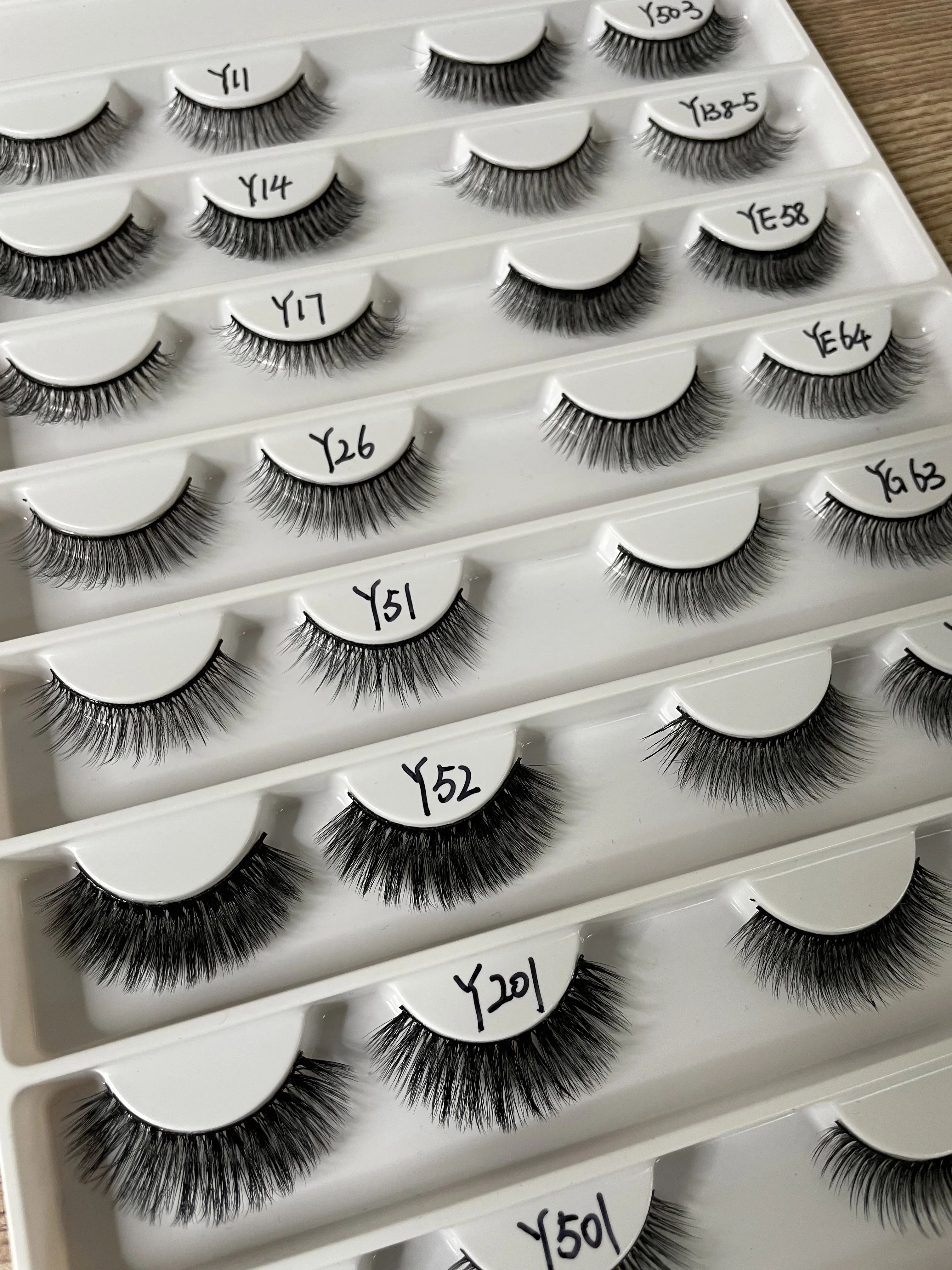 New Aux Custom Boxes Colored Strips Lashes Mink False Eyelash Sets High ...
