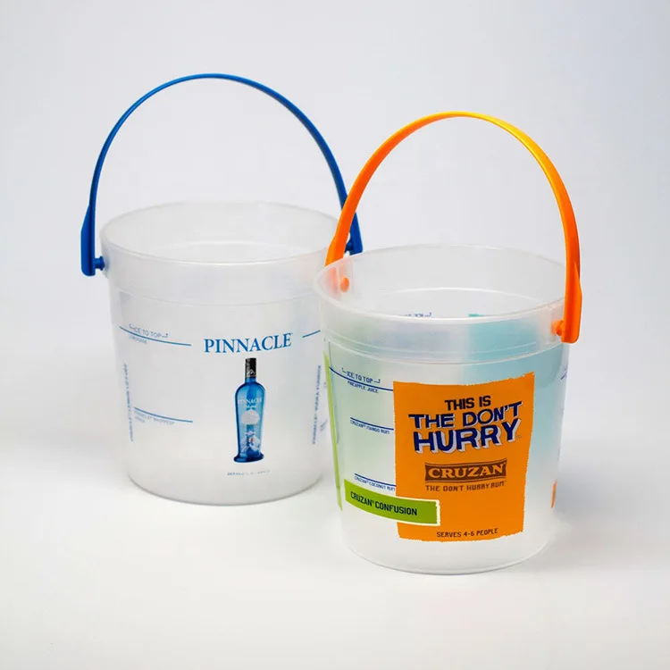 Customized 32 Oz Plastic Cocktail Bucket - Perfect for Parties
