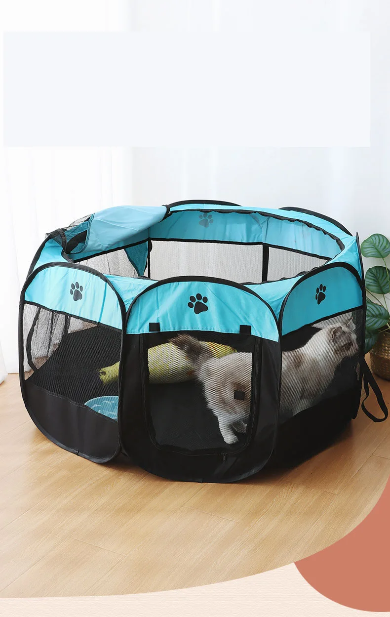 Portable Folding Pet Tent Dog House Octagonal Cage For Cat Tent Playpen ...
