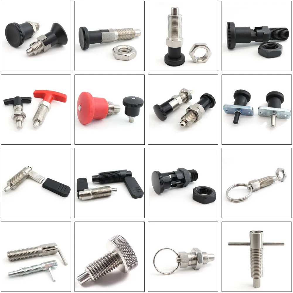 Stainless Steel Spring-Loaded Knurled Knob Head M6 Lock Out