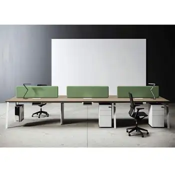 Modern Luxury Workstation Wooden Staff Working Table Desk Office ...